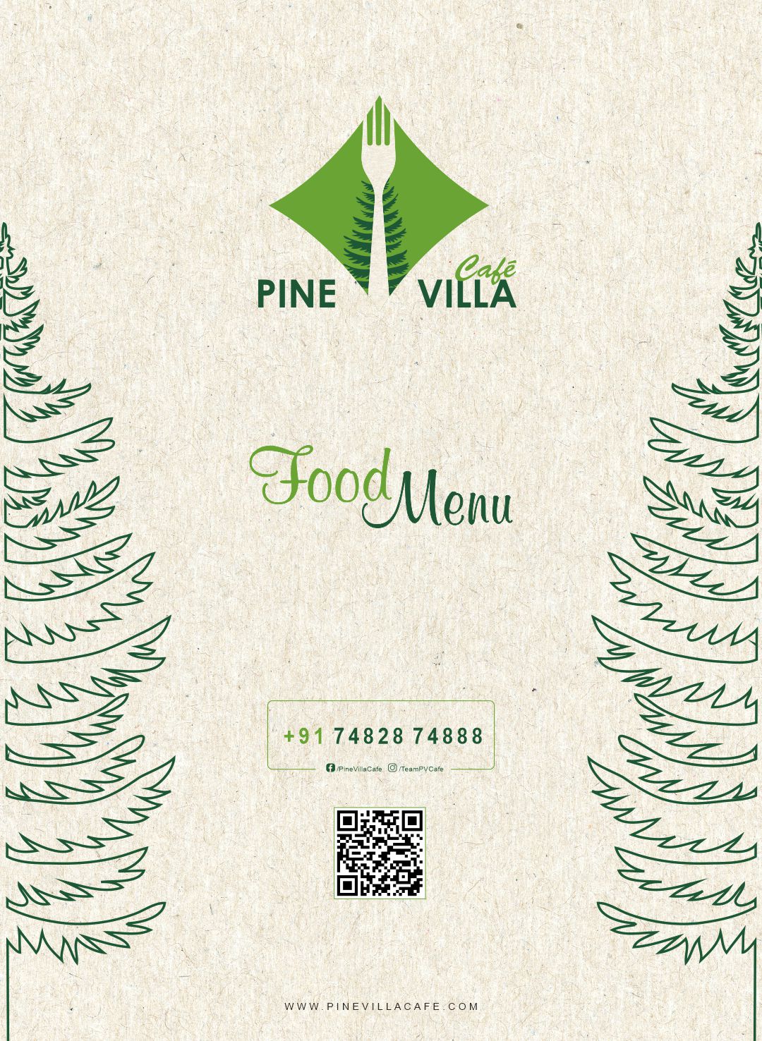 Pine Villa Menu | Pine Villa Cafe